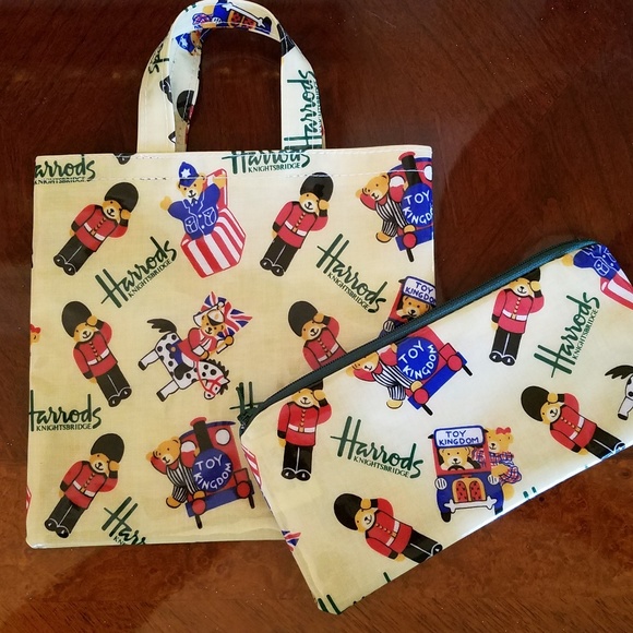 Harrods | Bags | Harrods Signature Bear Tote And Pouch Set New | Poshmark